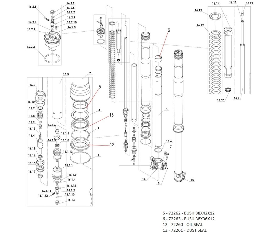 Suspension Parts Manuals - TM UK: TM 'Moto' Official Importer