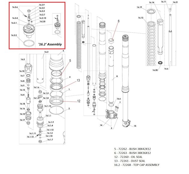 KYB 48mm Fork - TM UK: TM 'Moto' Official Importer